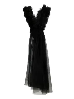 Alchemy Fashions Tulle Bodysuit - Black