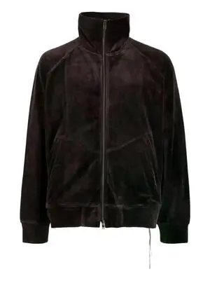 MASTERMIND WORLD Skull-embroidered Zip-up Jacket - Brown