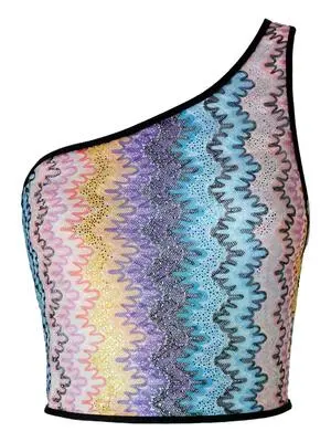Missoni Zigzag One-shoulder Top - Black