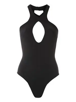 AMIR SLAMA Central Keyhole Body - Black