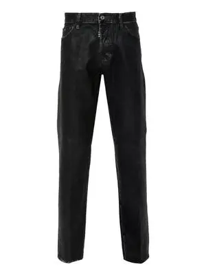 Dsquared2 Garment-dyed Straight Leg Jeans - Black