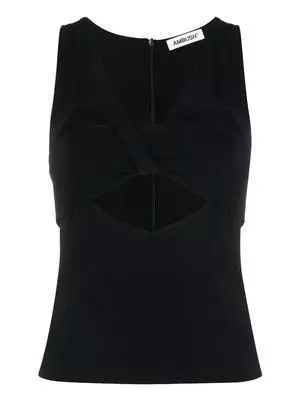 AMBUSH Cut-out Heart Sleeveless Top - Black