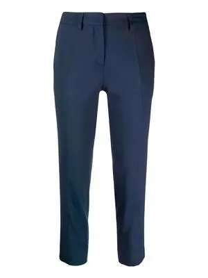 BLANCA VITA Cropped Slim-cut Trousers - Blue
