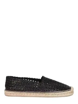 Dolce & Gabbana Woven Leather Espadrilles - Black