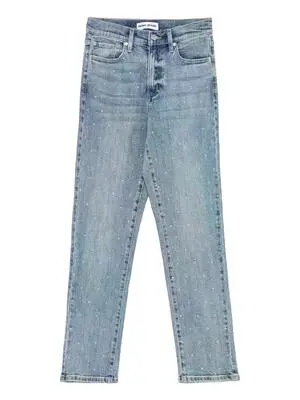 Dkny Slim Fit Jeans With Crystal Embellishment - Blue