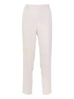 BLANCA VITA Pelargo Slim-cut Tailored Trousers - Neutrals