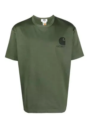 Junya Watanabe Logo-print Cotton T-shirt - Green