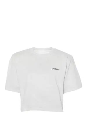 HALFBOY Distressed Cotton T-shirt - Blue