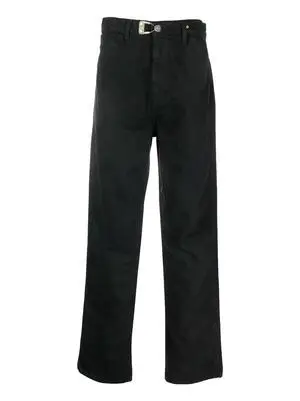 OBJECTS IV LIFE Buckle-detail Straight-leg Jeans - Grey