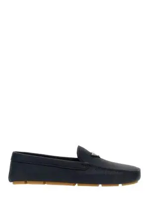Prada Leather Loafers - Blue