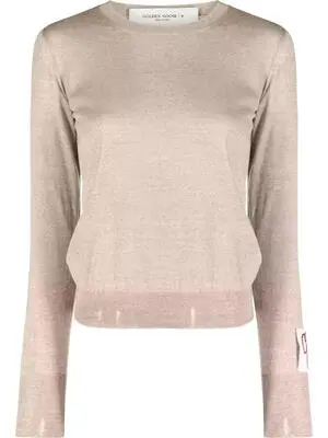 GOLDEN GOOSE Distressed Fine-knit Jumper - Neutrals