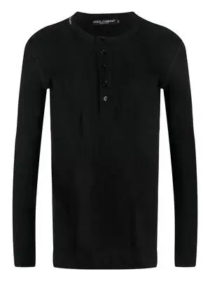 Dolce & Gabbana Fine-rib Cotton T-shirt - Black