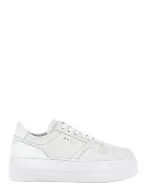 Hogan H670 Flatform Leather Sneakers - White