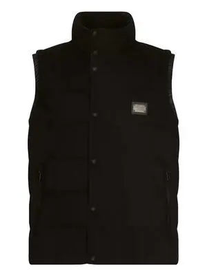 Dolce & Gabbana Logo Tag Padded Vest - Black