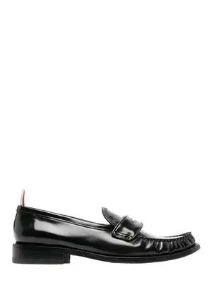 Thom Browne Penny-slot Leather Loafers - Black