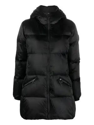 Tommy Hilfiger Zip-up Hooded Puffer Jacket - Black
