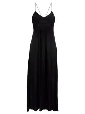 Zadig&Voltaire Satin Empire Line Maxi Dress - Black