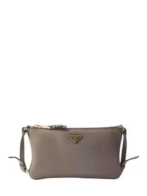 Prada Leather Shoulder Bag Grey