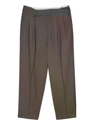 MAGLIANO Pleat-detail Wide-leg Trousers - Brown