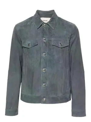 Zadig&Voltaire Blue Suede Shirt Jacket - Grey