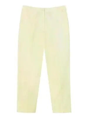 TWINSET Cotton Woven Trousers - Yellow