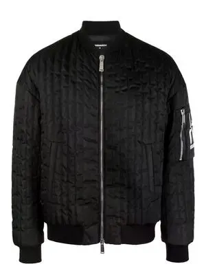 Dsquared2 Logo-patch Bomber Jacket - Black