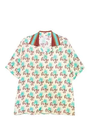 Drole De Monsieur Horse-head Print Shirt - Neutrals