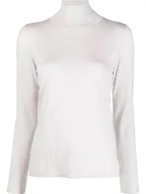 LISKA Fine-knit Roll-neck Jumper - Neutrals