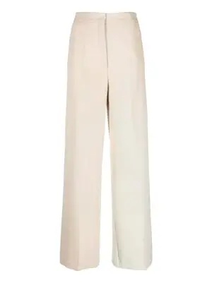 BLANCA VITA Overlapping-panel Palazzo Pants - Neutrals