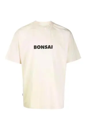 BONSAI Logo-print Cotton T-shirt - Neutrals