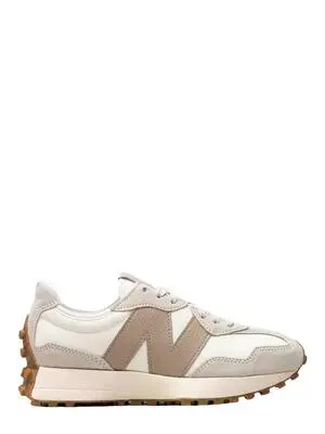 NEW BALANCE 327 Beige Leather & Suede Sneakers - Neutrals