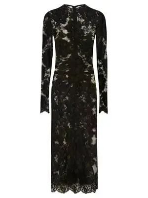 Dolce & Gabbana Lace Midi Dress - Black
