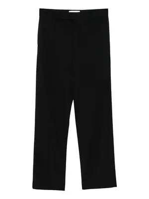 MARINE SERRE Pleated Twill Trousers - Black