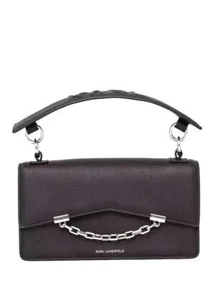 Karl Lagerfeld K/seven Grainy Leather Crossbody Bag - Black
