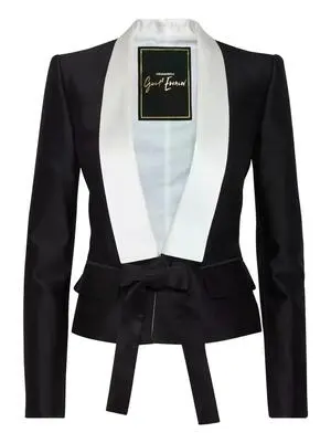 Dsquared2 Bow-detailed Cotton Jacket - Black