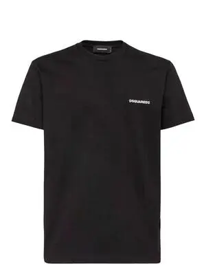 Dsquared2 Map-print Cotton T-shirt - Black