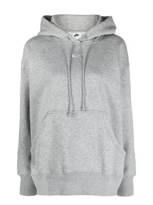 Nike Oversized Mélange Drawstring Hoodie - Grey