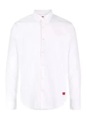 Hugo Logo-embroidered Cotton Shirt - White