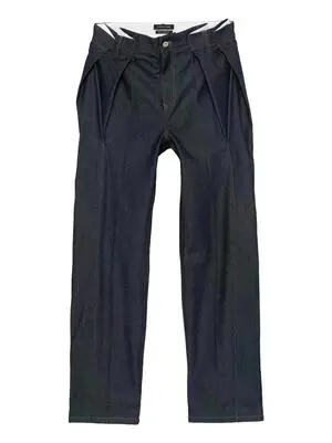 JUNTAE KIM Gathered Pleated Jeans - Blue