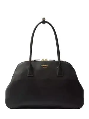 Prada Leather Tote Bag - Black