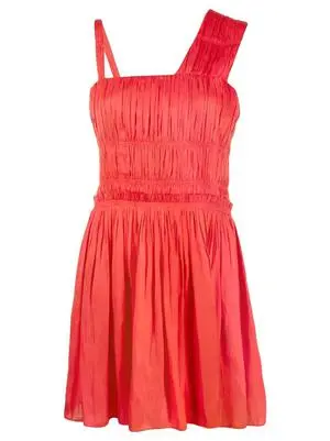 Zadig&Voltaire Roselie Pleated Satin Dress - Red