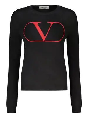 VALENTINO Intarsia-Knit Logo Jumper