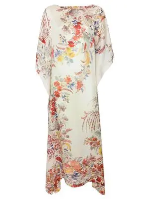 Carine Gilson Floral-print Silk Maxi Dress - Neutrals