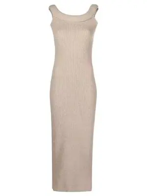 TOTEME Off-the-shoulder Knitted Dress - Neutrals