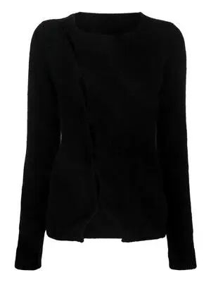 Jacquemus La Maille Pau Asymmetric Cardigan - Black
