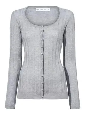 Proenza Schouler White Label Hattie Cardigan - Grey