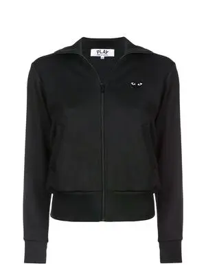 Play Comme Des Garcon Heart Logo-patch Track Jacket - Black