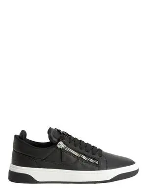 GIUSEPPE ZANOTTI Double-zip Low-top Sneakers - Black