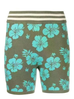 The Upside Aloha-knit Spin Shorts - Green