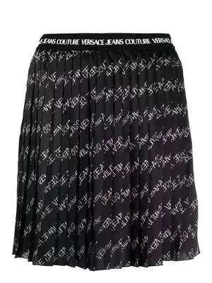 Versace Logo-print Miniskirt - Black